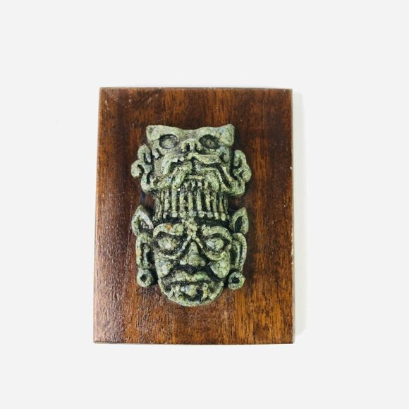 Accents | Vtg 3d Crushed Greenstone Mayan Aztec Wall Plaque Decor ...